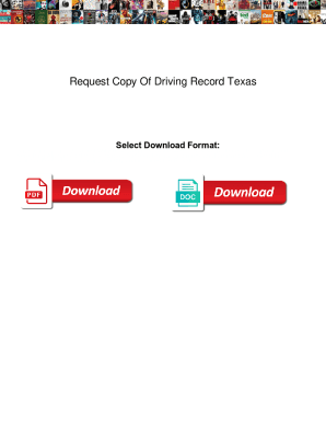 Fillable Online Request Copy Of Driving Record Texas. Request Copy Of ...