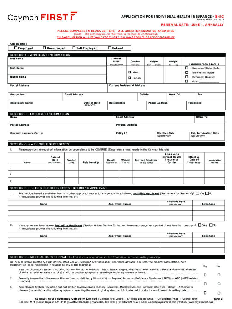 Fillable Online Ihc Application For Individual Coverage: Fill & Download for Free Fax Email ...