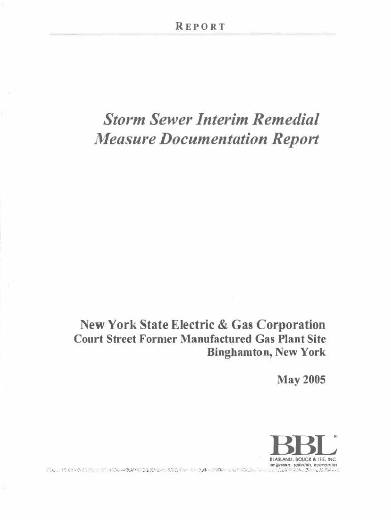 Fillable Online Storm Sewer Interim Remedial Measure Documentation ...