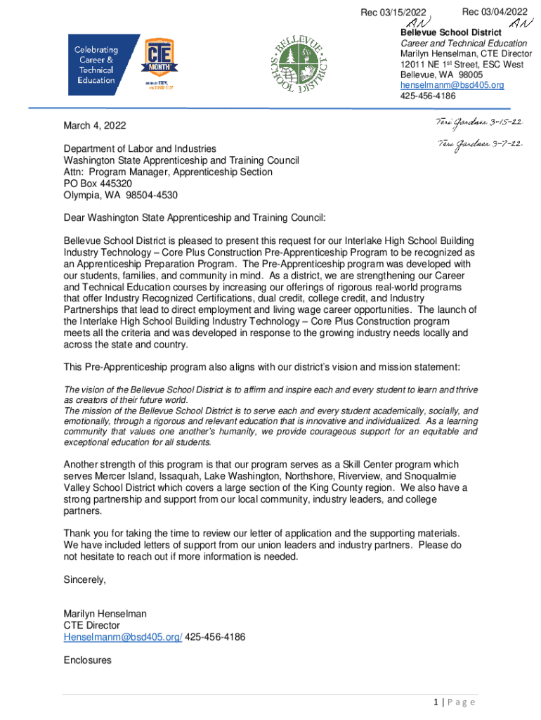 Fillable Online lni wa Interlake High School Building Industry ...