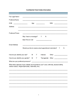 Fillable Online ART Client Intake Form.pages Fax Email Print - pdfFiller