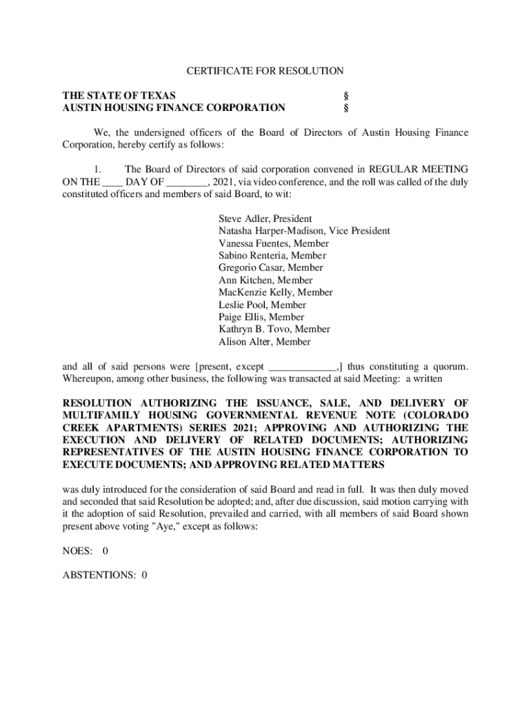 Fillable Online www.austintexas.govedimsdocumentCERTIFICATE FOR ...