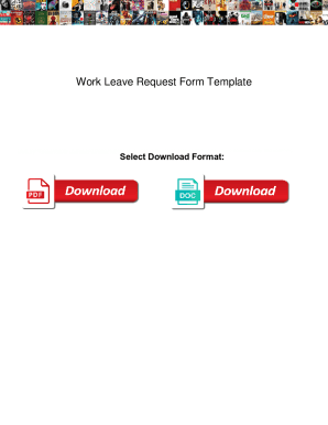 Fillable Online Work Leave Request Form Template. Work Leave Request ...