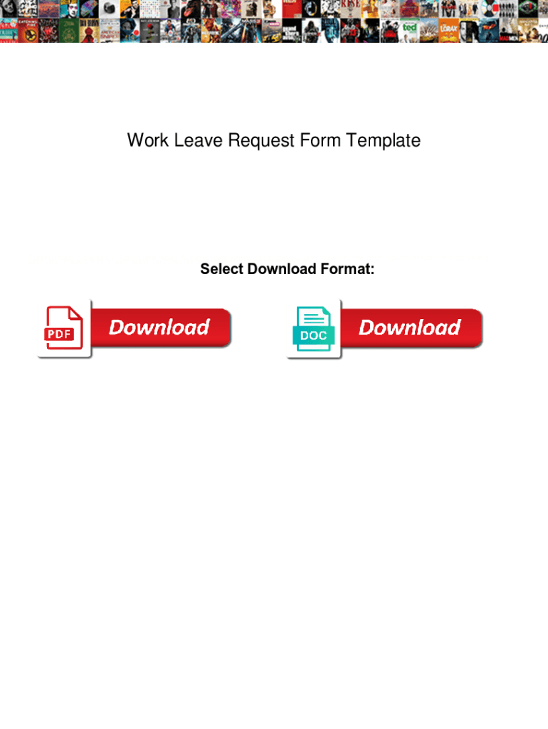 Fillable Online Work Leave Request Form Template. Work Leave Request ...