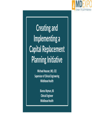 Fillable Online Creating and Implementing a Capital Replacement ...