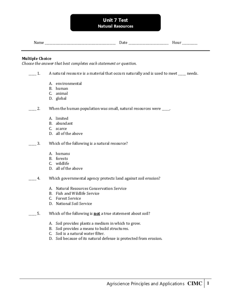 Fillable Online www.proprofs.comquiz-schoolstoryNatural Resources ...