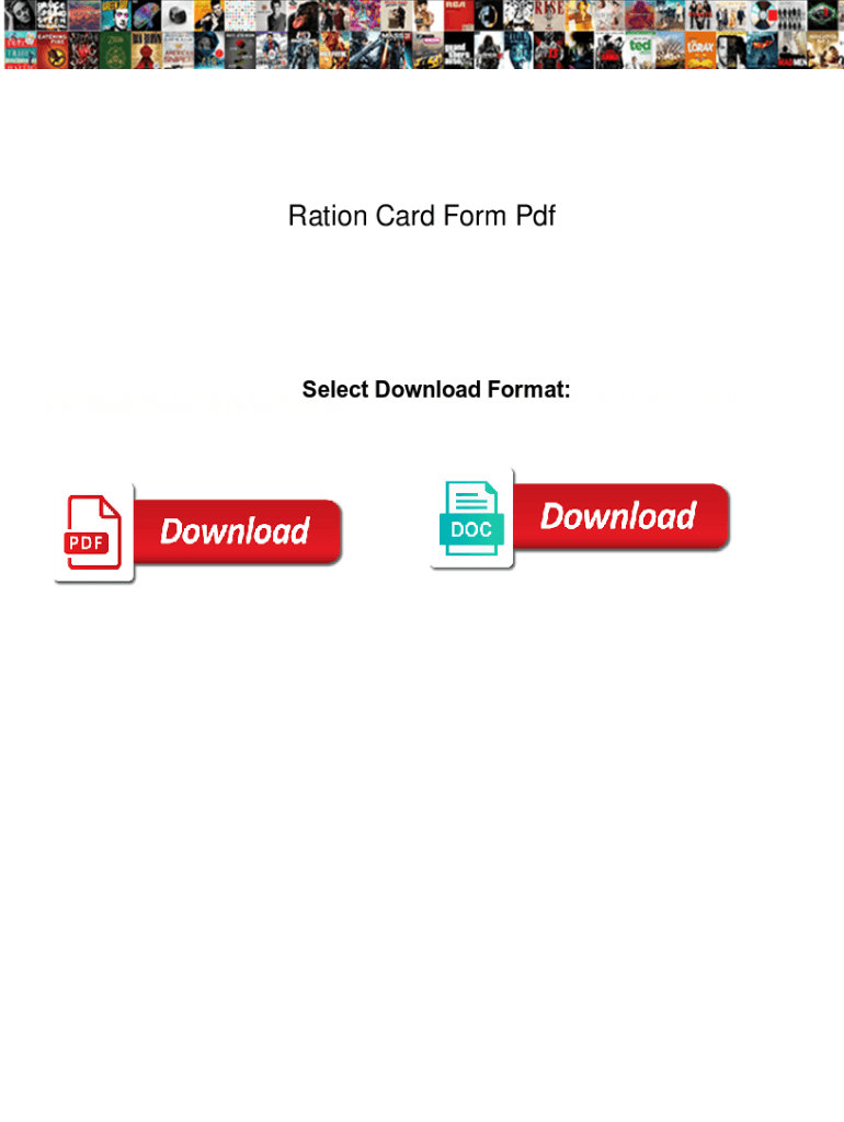 Fillable Online Ration Card Form Pdf. Ration Card Form Pdf klass Fax ...