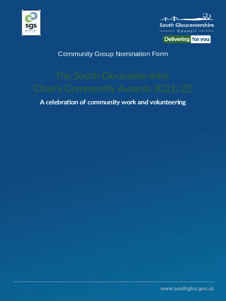 Community Group Nomination - South Gloucestershire Council Doc Template ...