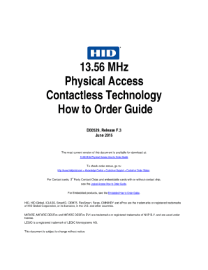 Fillable Online HID Proximity Card Ordering GuideID Zone. Download the ...