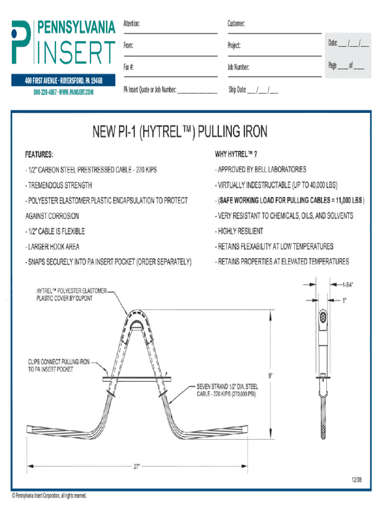 Fillable Online pennsylvaniainsert.com wp-content uploadsPAI Pulling ...