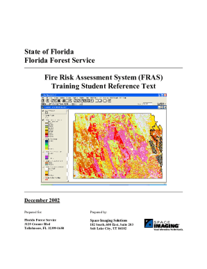 Fillable Online State of Florida Florida Forest Service Fire Risk ...