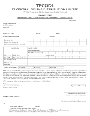 Fillable Online cocodoc.comform74356338-mandate-formMandate Form ...
