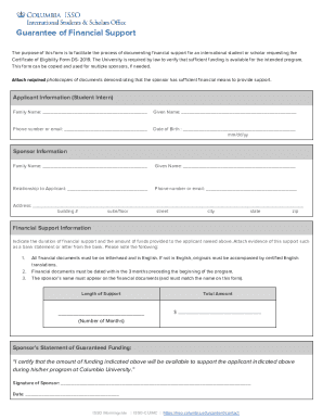 Fillable Online isso columbia Affidavit of Support - TravelAffidavit of ...