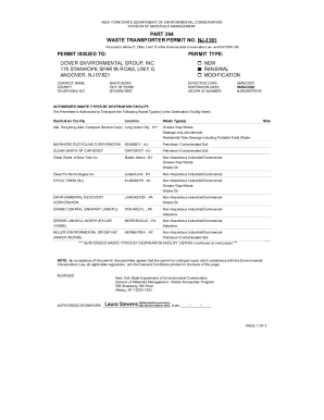 Fillable Online Waste Management - NYS Dept. of Environmental ...