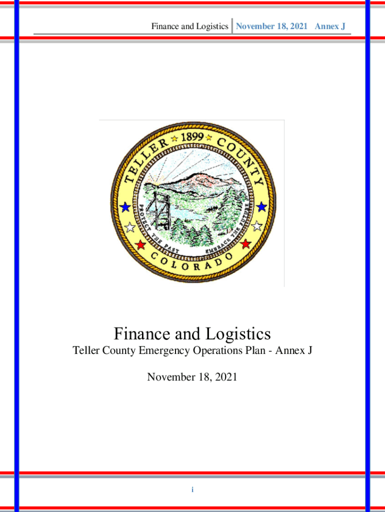 Fillable Online www.co.teller.co.usOEMTeller County EOP PDFFinance and ...