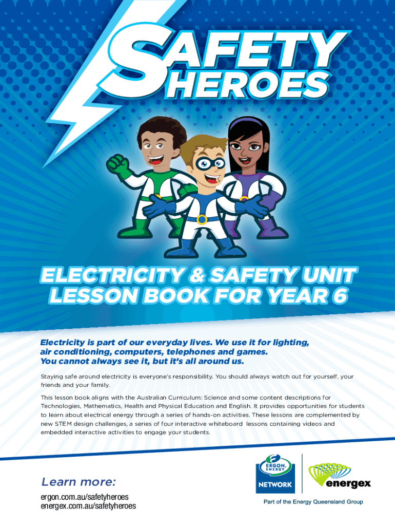 Fillable Online www.energex.com.au data assetsELECTRICITY & SAFETY UNIT LESSON BOOK FOR YEAR 6 ...
