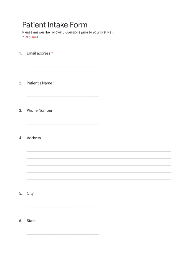 Fillable Online intogreathealth.com 03 Patient-Intake-Form-SPatient ...