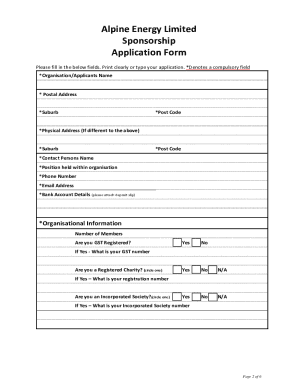 Fillable Online Application Form - Alpine Energy Fax Email Print - pdfFiller