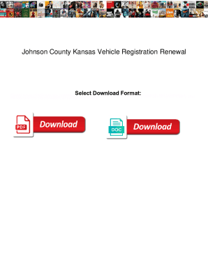 Fillable Online Johnson County Kansas Vehicle Registration Renewal ...