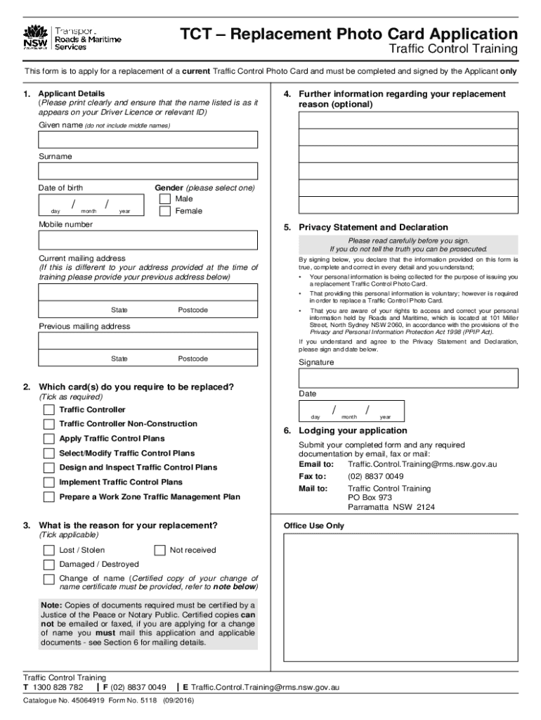 Fillable Online roads-waterways.transport.nsw.gov ...