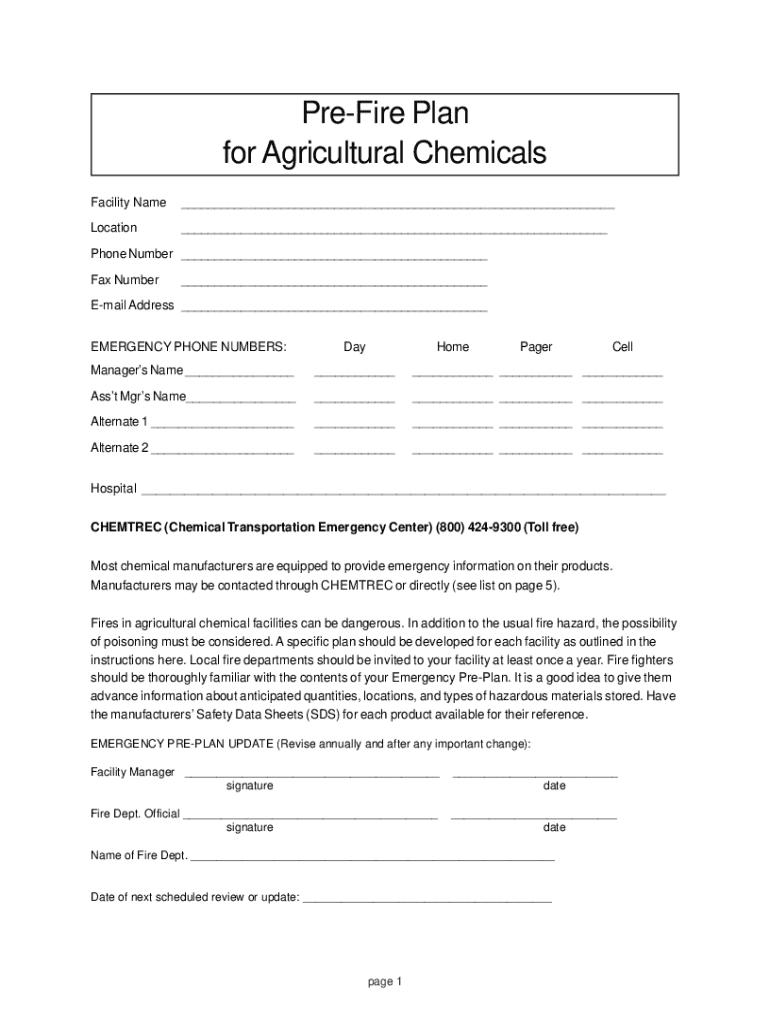 Fillable Online pesticidesafety ces ncsu Farm Emergency Plan Template ...
