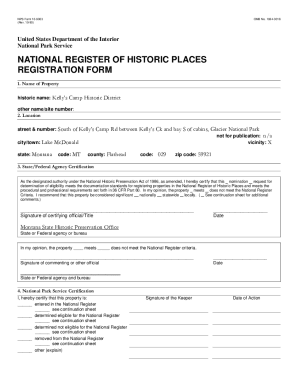 Fillable Online mhs mt mhs.mt.gov Shpo docsNATIONAL REGISTER OF ...