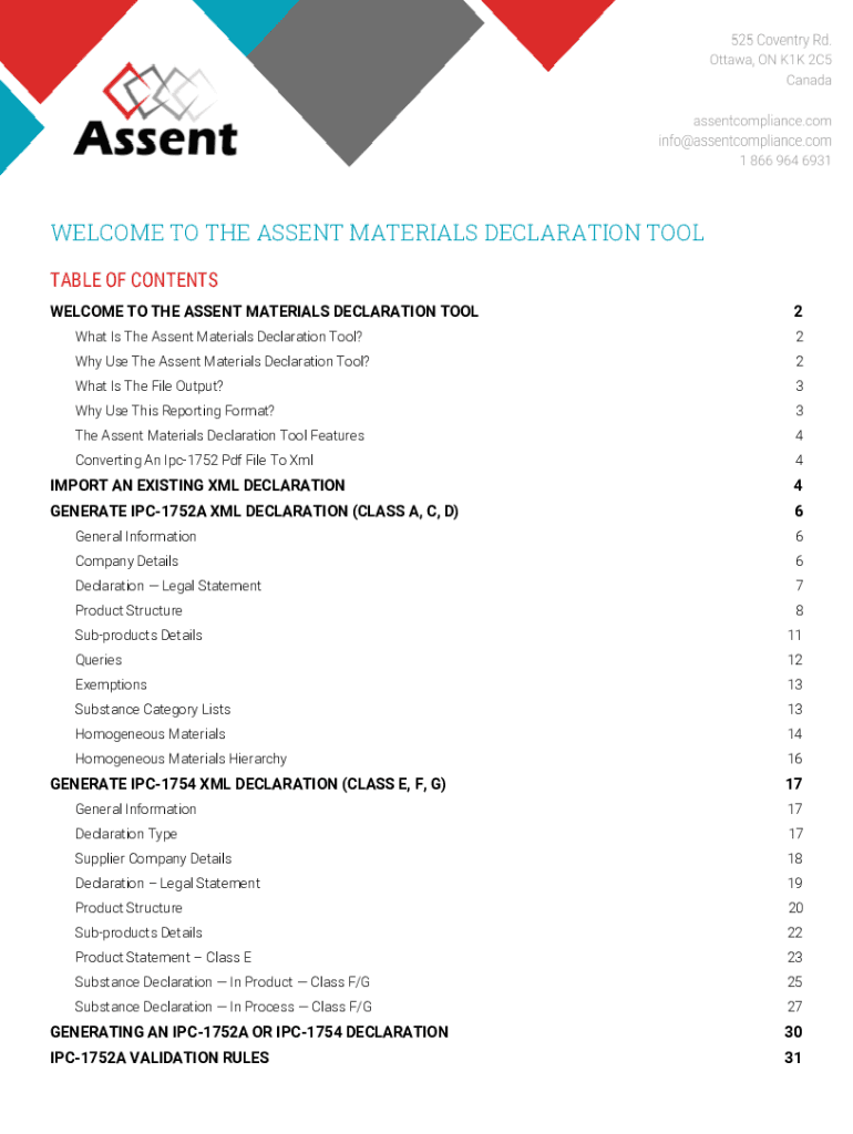 Fillable Online Assent Compliance - IPC1752A GeneratorSAMPLE ASSENT ...