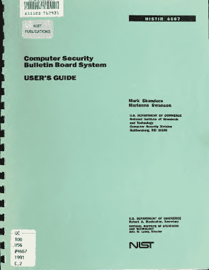 Fillable Online nvlpubs nist Computer security bulletin board system ...