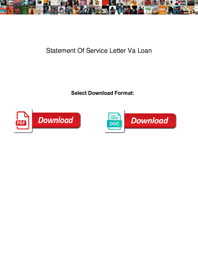 Fillable Online Statement Of Service Letter Va Loan. Statement Of ...