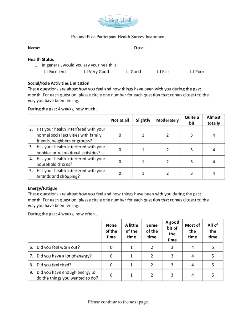 Fillable Online www.rand.orghealth-caresurveystools36-Item Short Form ...