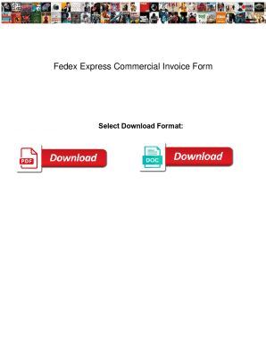 Fillable Online Fedex Express Commercial Invoice Form. Fedex Express ...