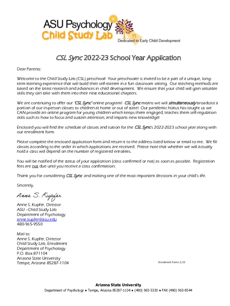 Fillable Online psychology.asu.edusitesdefault2021-22 School Year ...