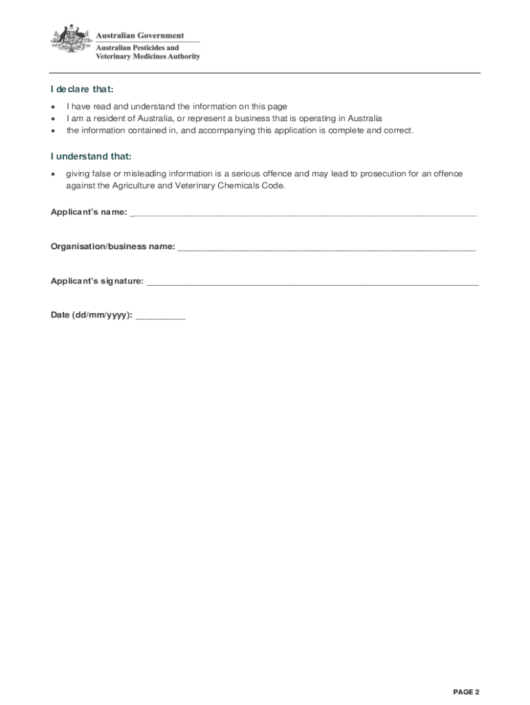 Fillable Online apvma gov Application for Consent to Import unapproved ...