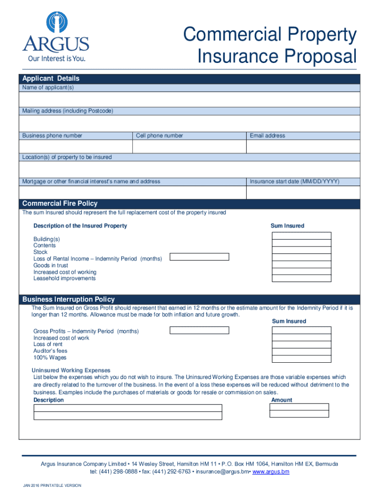 Fillable Online www.pandadoc.cominsurance-proposal-templateFree ...