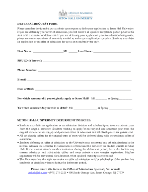 Fillable Online Deferral Form - Fill Out and Sign Printable PDF ...