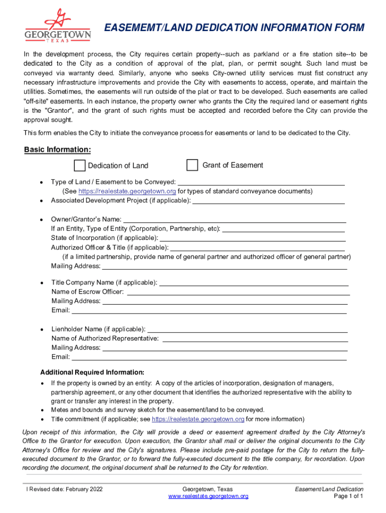 Fillable Online conservationtools.orgguides17Public Dedication of Land ...
