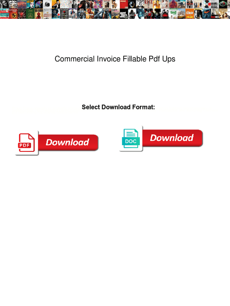 Fillable Online Free UPS Commercial Invoice Template - PDFeFormsFree ...