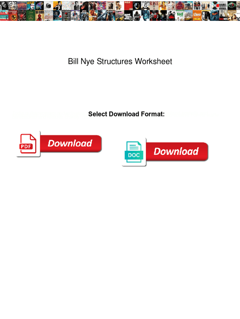 Fillable Online Bill Nye Structures Worksheet. Bill Nye Structures ...