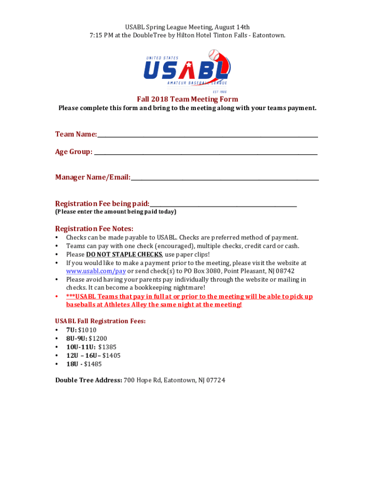 Fillable Online Hotel Amenities - DoubleTree by Hilton Hotel Tinton ...