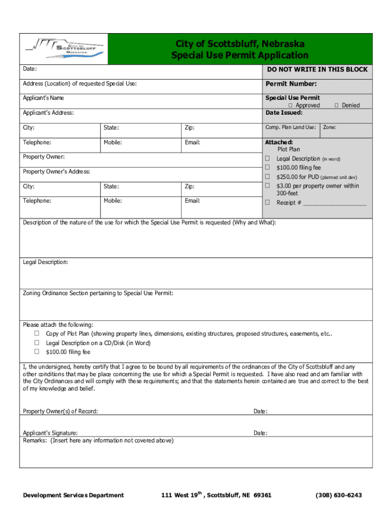 Fillable Online home.nps.govbisoplanyourvisitSpecial Use Permit ...