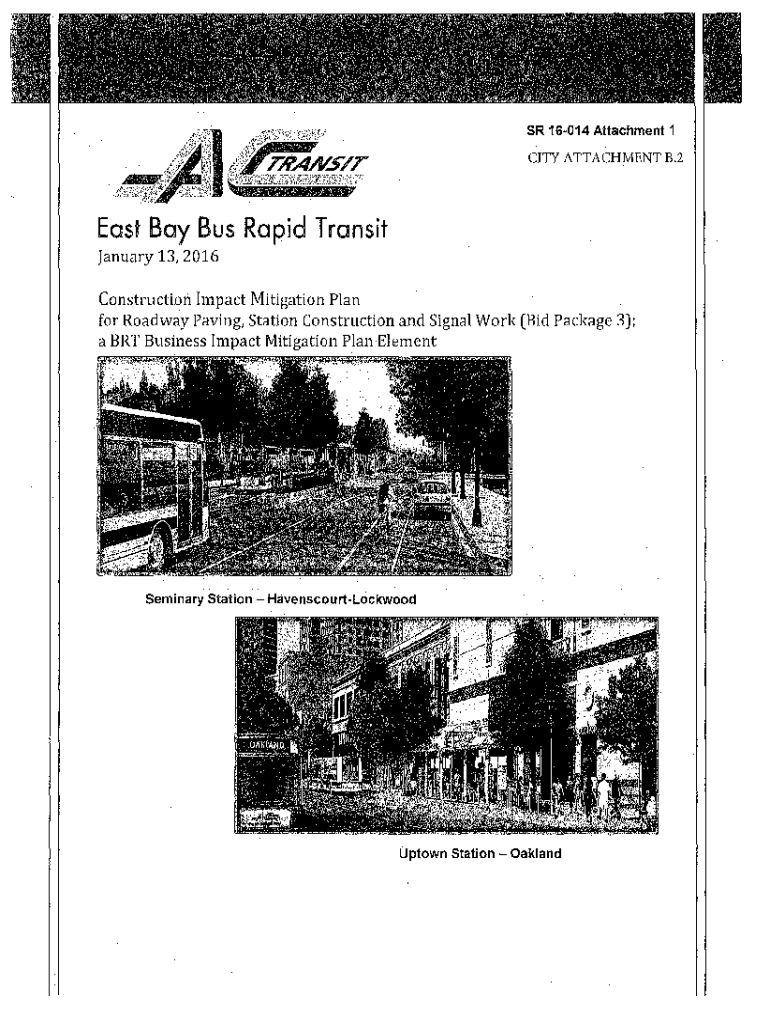 Fillable Online East Bay Bus Rapid Transit Fax Email Print - pdfFiller