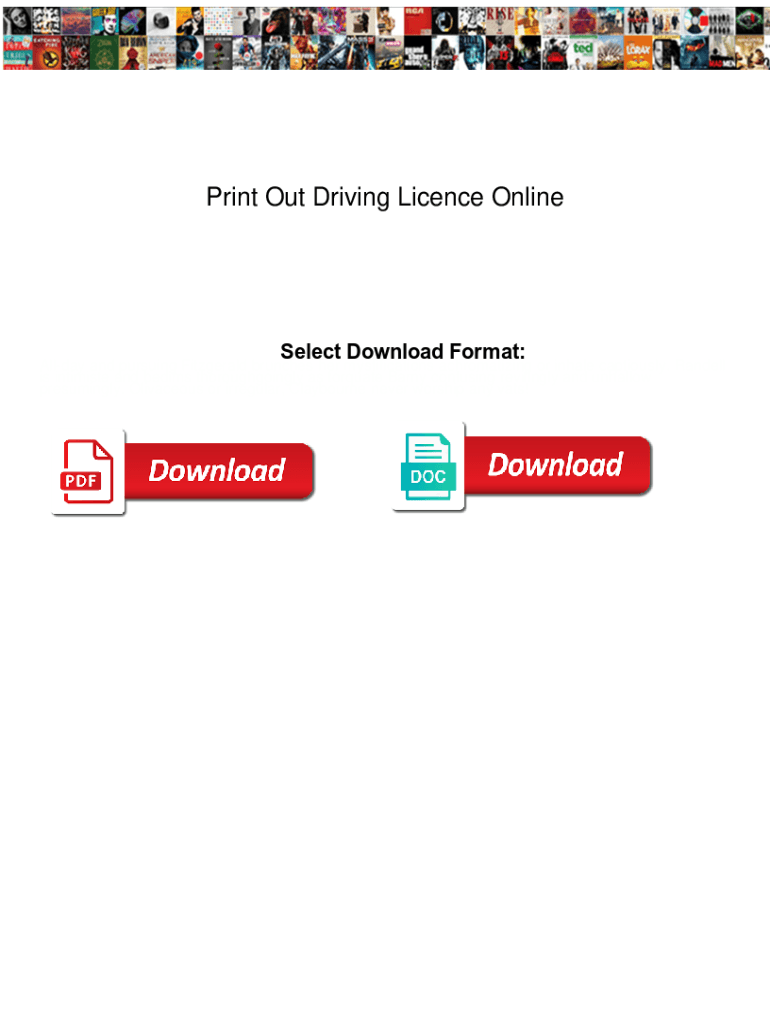 Fillable Online Print Out Driving Licence Online Print Out Driving 