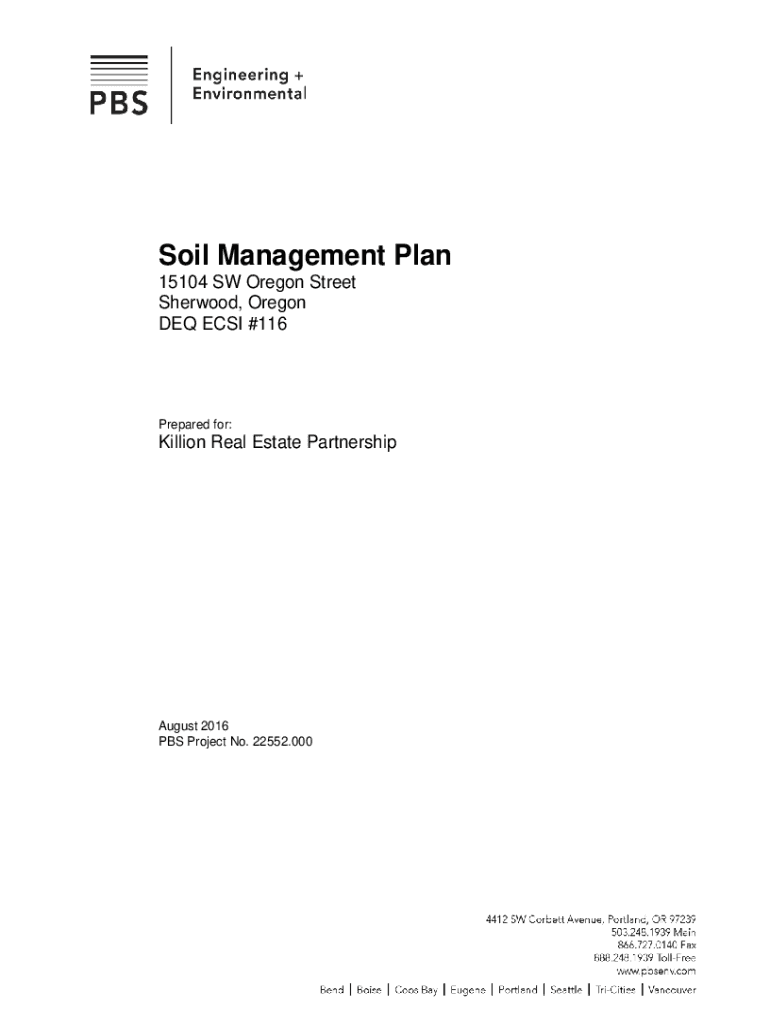 Fillable Online Soil Management Plan Fax Email Print - pdfFiller