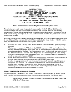 Fillable Online Federally Qualified Health Center/Rural Health Clinic ...