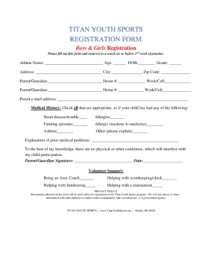 Fillable Online Basketball Registration Form - Fill Out and Sign ...