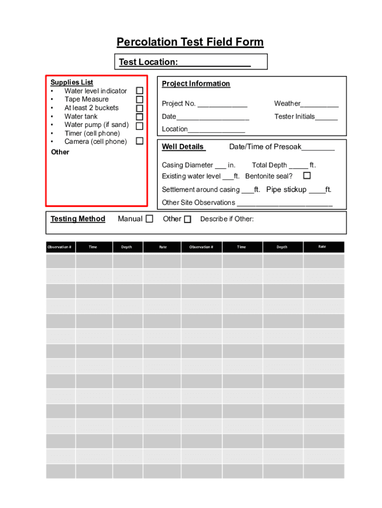 Fillable Online doh.wa.govsitesdefaultMeasuring water levels in wells ...