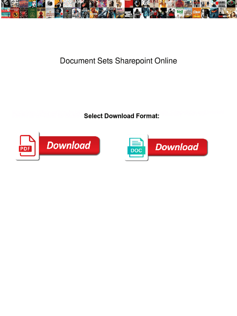 Fillable Online Document Sets Sharepoint Online. Document Sets ...