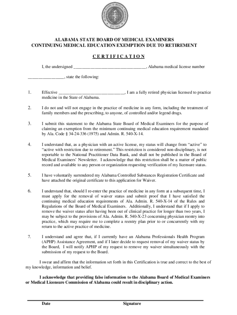 Fillable Online www.albme.govuploadsformsALABAMA STATE BOARD OF MEDICAL ...