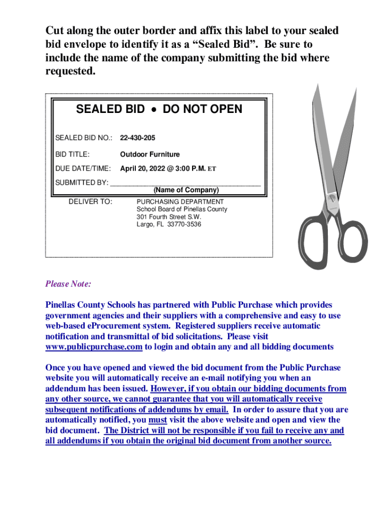 Fillable Online www.bidnet.combneattachmentsCut along the outer border ...