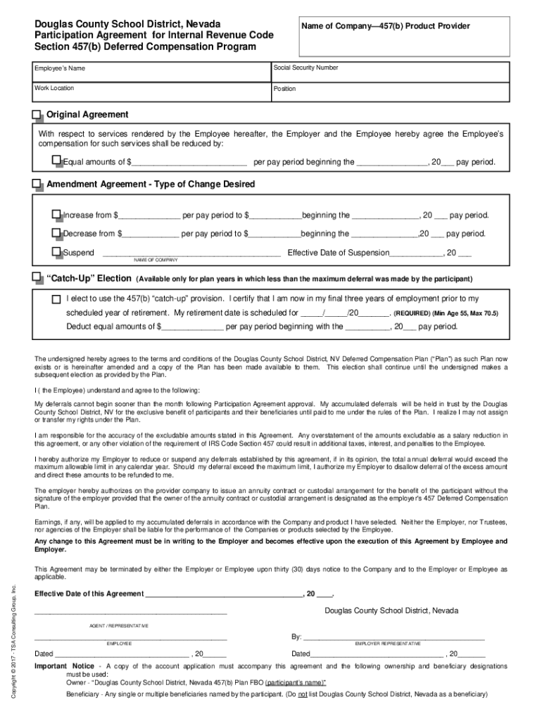 Fillable Online Douglas County School District, Nevada Name of ...